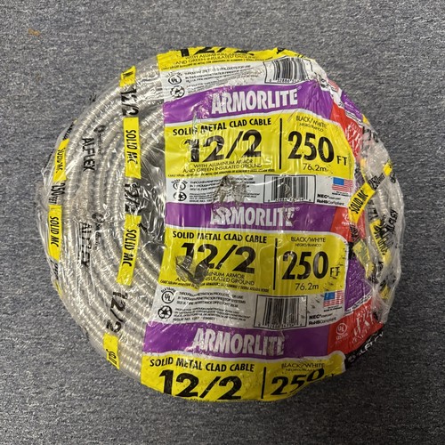 Southwire Armorlite 250ft 12/2 Solid Aluminum MC Cable Wire ⚡️NEW⚡️ | eBay