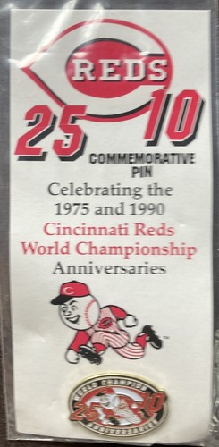 Cincinnati Reds Pin Celebrating the 1975 & 1990 World Championship ...