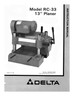 Delta Rockwell No. 22-660, No. 22-661 & No. 22-671 DC-33 13-inch Planer ...