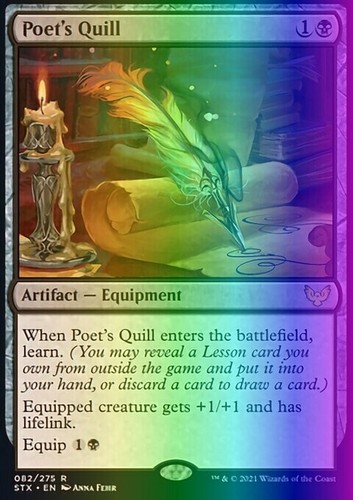 Magic the Gathering MTG Poet's Quill (82) Strixhaven School of Mages LP ...