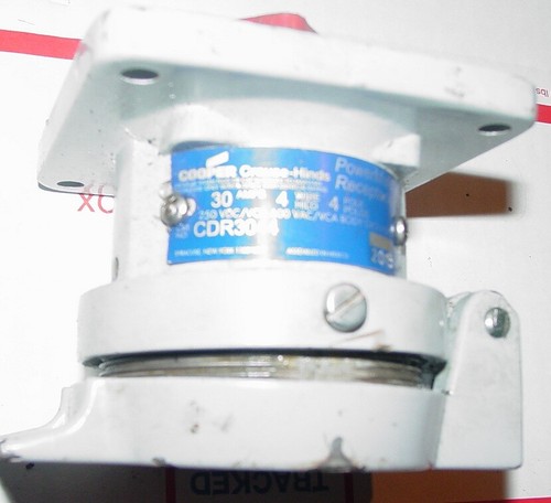 Cooper Crouse-Hinds PowerMate Receptacle. 30 AMP. 4 Wire. 4 Pole ...