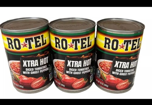 Rotel Xtra Hot Diced Tomatoes with Ghost Peppers 10 oz (3 Cans) | eBay
