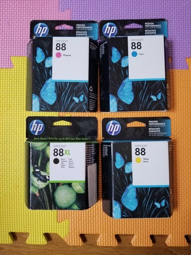 HP Officejet 88XL Ink Cartridge Lot Black, Cyan, Yellow, Magenta All ...