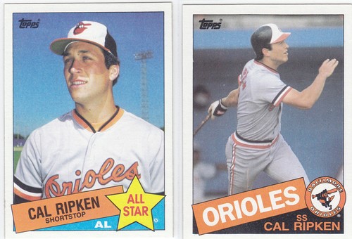 Cal Ripken 1985 Topps #30 & #704 All Star Lot of 2 Baltimore Orioles | eBay