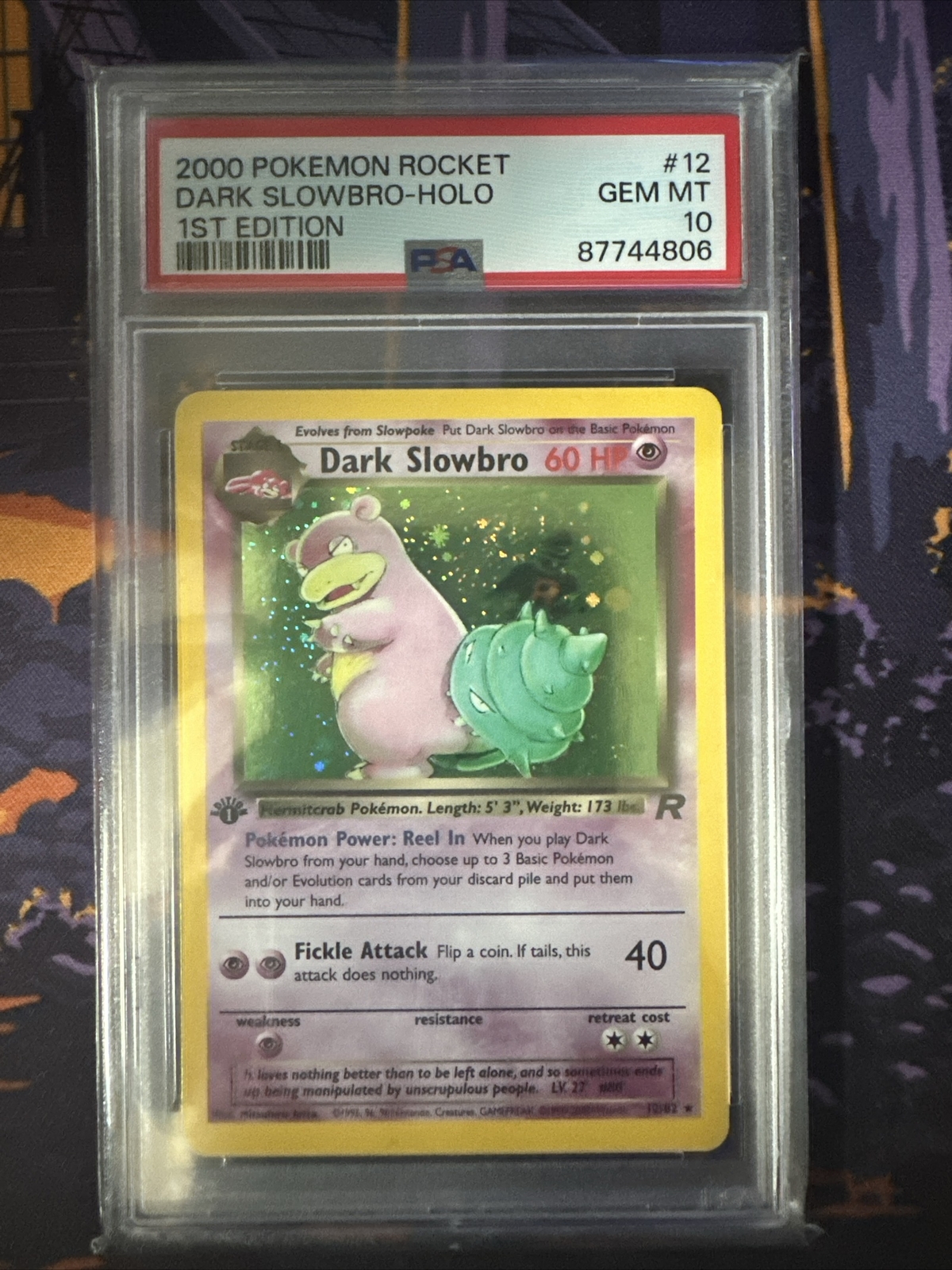 Dark Slowbro 2000 Team Rocket #12/82 1st Edition Holo Price Guide ...