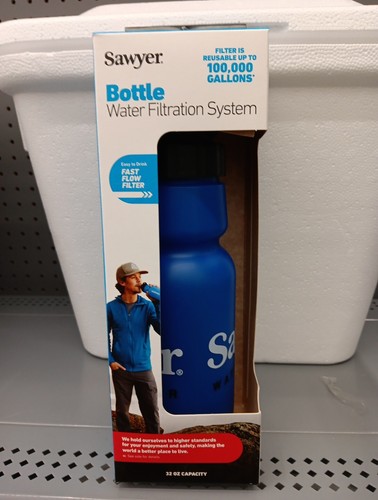 Sawyer Water Bottle Filter System SP841 Filter & Cleaning Plunger 32oz ...