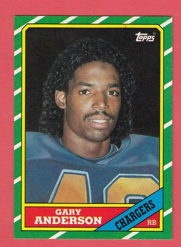 1986 Topps Football # 233 Gary Anderson - Chargers - Box 734-298 | eBay