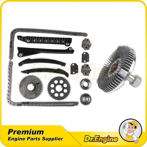Timing Chain Kit w/ Fan Clutch Fit 97-04 Ford F-150 F-250 F-350 E-250 E ...