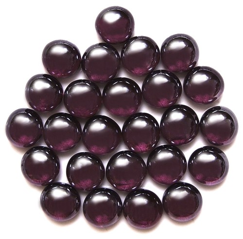 25 x Mini Shades of Dark Purple Mosaic, Leadlight, Craft, Pebbles Glass ...