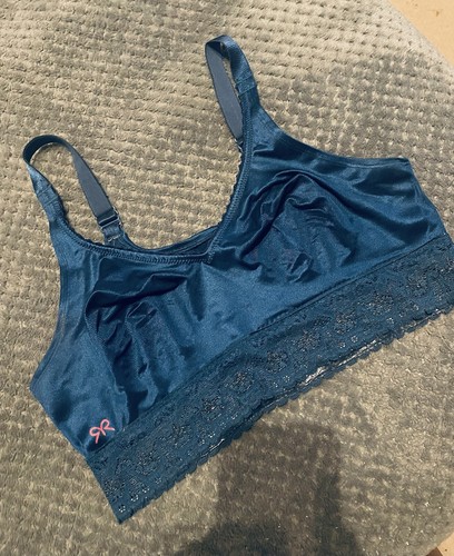 Ruby Ribbon Women Shapewear Lace Trim Demiette Bra Size 34 Blue ...