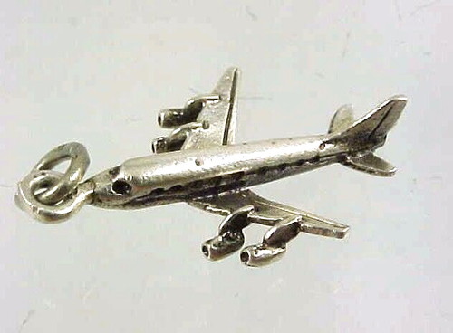 Vintage Sterling Silver PASSENGER JET AIRPLANE Charm | eBay