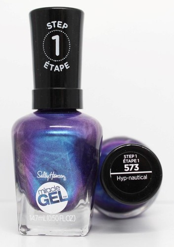 Sally Hansen Miracle Gel Step 1 #573 Hyp-nautical (Purple) NO UV Free S ...