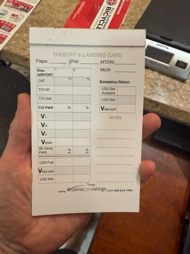 flight takeoff landing card pad | eBay