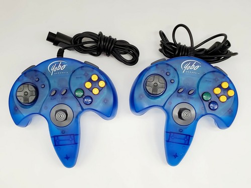 N64 Yobo Blue Wave Clear Controllers Very Good Condition Nintendo 64 ...