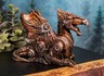 Ebros Roaring Steampunk Copper Skinned Robotic Cyborg Winged Dragon ...