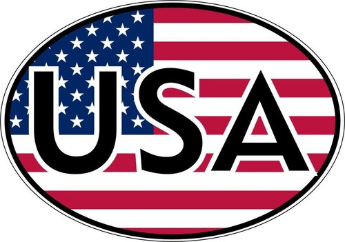 Oval USA Flag Sticker For Car Motorcycle American | eBay