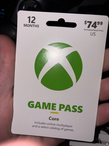 Microsoft Xbox Game Pass Core/Essential 12-month Membership for Series ...