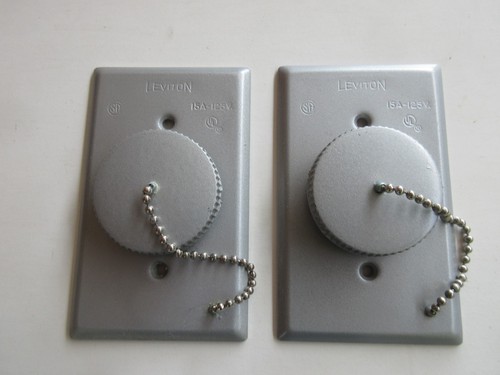 2 Vintage Single Round Electrical Outlet Cover With Screw On Cap used ...