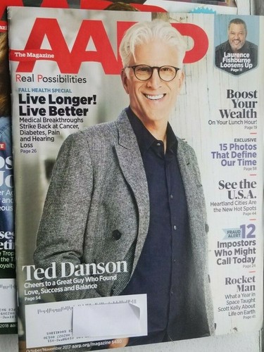 Ted Danson AARP Magazine October November 2017 ~ LAURENCE FISHBURNE ...
