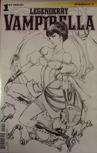 LEGENDERRY VAMPIRELLA 1 E DYNAMITE INCENTIVE B&W SKETCH VARIANT COMIC ...