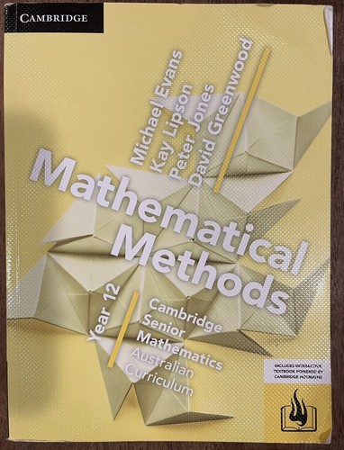 CSM AC Mathematical Methods Year 12 by Michael Evans (English ...