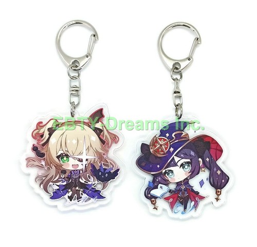 Set of 2 Genshin Impact Anime Acrylic Keychain Mona, Fischl v1 | eBay