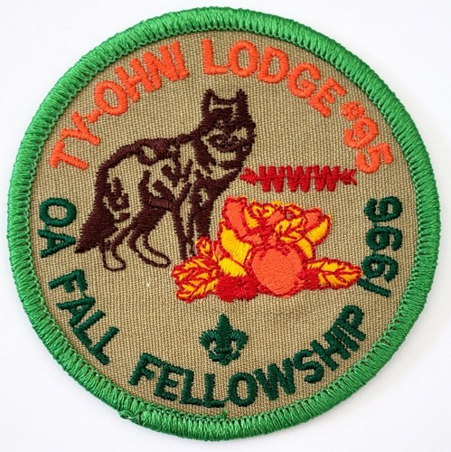 Lodge 95 Ty-Ohni eR1996-2 Fall Fellowship Pocket Patch OA BSA | eBay