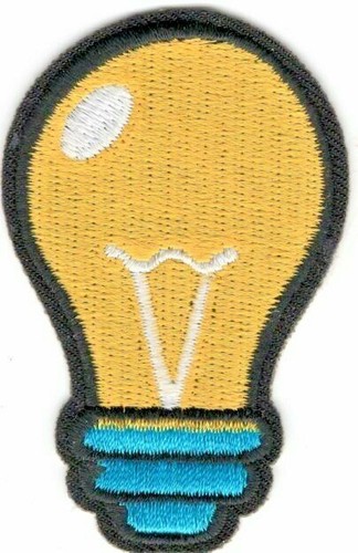 LIGHT BULB Iron On Patch Lights | eBay