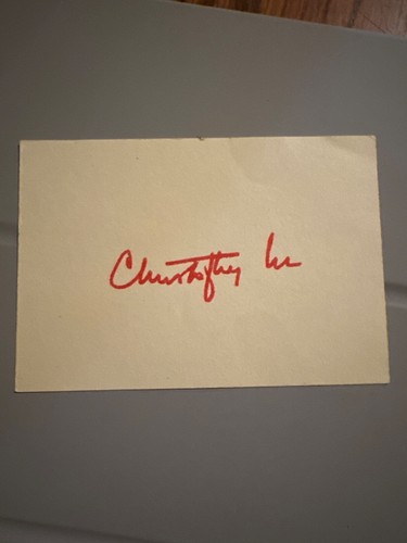Christopher Lee Autograph - Red Ink RARE Deceased Actor (LOTR, Dracula ...