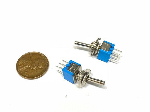 2 Pieces sub miniature toggle switch On/On 6 Pins latching lock 5mm | eBay