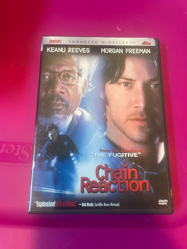 Chain Reaction (DVD, 2001) Keanu Reeves and Morgan Freeman Very Good ...