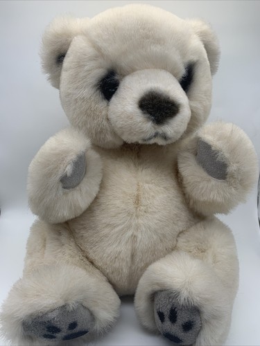 Vtg Russ Berrie Yomiko Collection Bear 12" Plush Stuffed Leather Paws ...