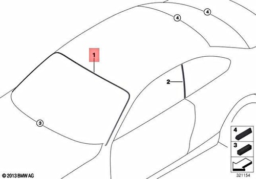 Genuine BMW 1 Series F20 F21 F22 Windshield Moulding Trim OEM ...