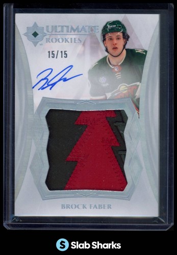 2023 UD ULTIMATE COLLECTION BROCK FABER JUMBO PATCH MEM AUTO /15 #126 ...