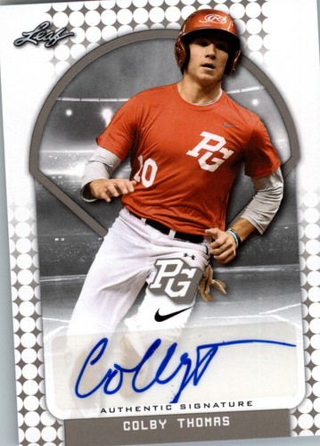 Colby Thomas 2018 Leaf Perfect Game Autograph NIKE All-American Auto ...