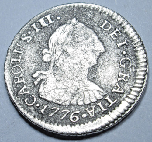 1776 Shipwreck Spanish Bolivia 1/2 Reales Genuine 1700's US Colonial ...