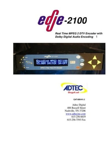 Adtec Edje RM-2100, MPEG2 DTV Real-Time Encoder | eBay