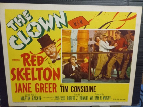 Lobby Card 1953 THE CLOWN Red Skelton as a drunken clown fell down MGM ...