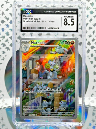 CGC 8.5 Machoke 177/165 S&V 151 Secret Illustration Rare Pokemon Card ...