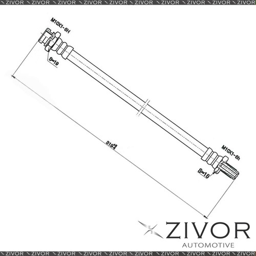 2x Hydraulic Hose - Front For MITSUBISHI SIGMA GH 4D Sdn RWD 1980 ...