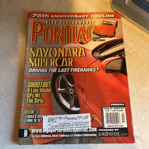 Rare High Performance Pontiac Magazine Firebird GTO Trans Am October ...