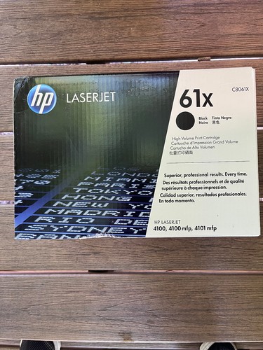 GENUINE SEALED HP LaserJet 61X C8061X HIGH VOLUME Black Toner Print ...