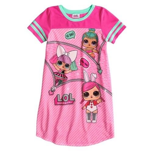 NWT LOL Surprise Bow Glam Pink Nightgown Sizes 6 | eBay