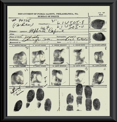 Al Capone Autograph & Booking Sheet Reprint On Fine Linen Paper P002 | eBay