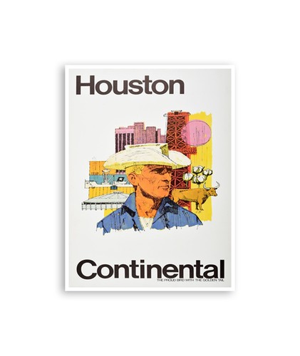 Houston Travel Poster Texas Wall Art Print 12x16" Nostalgia XR3493 | eBay