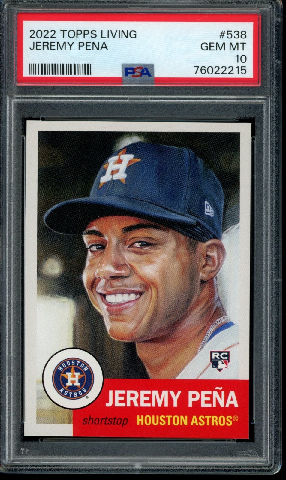 Jeremy Pena 2022 Topps Living #538 Base (Print Run: 3,165) Price Guide ...