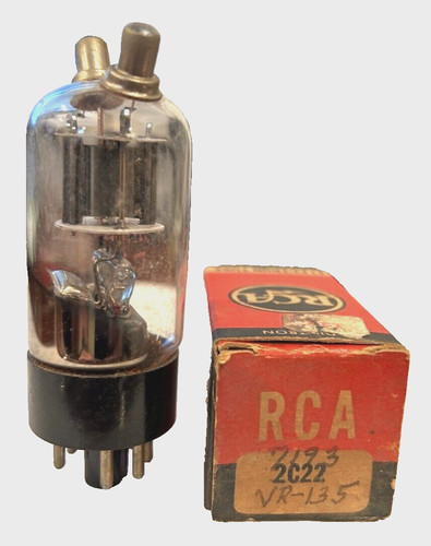 2C22 RCA Pulse Triode Voltage Amp. Tube - NOS/NIB - Tests GOOD Hickok ...