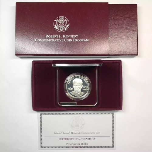 1998-S Robert F Kennedy Commemorative Proof Silver Dollar Coin ...