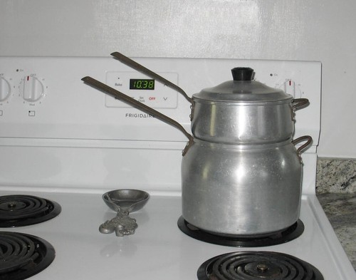 Large Vintage Double Boiler Pans 3 pc Wear-Ever #2434 Aluminum MCM ...