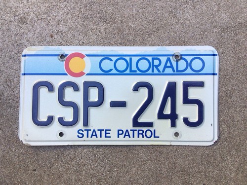 1991 to 1997 - COLORADO - STATE PATROL - LICENSE PLATE - POLICE | eBay